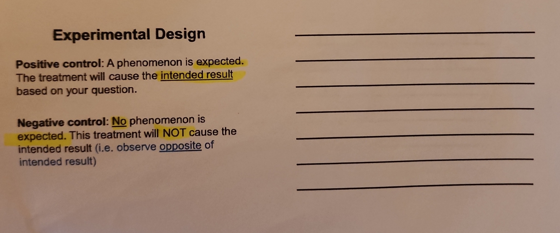Solved Experimental DesignPositive control: A phenomenon is | Chegg.com