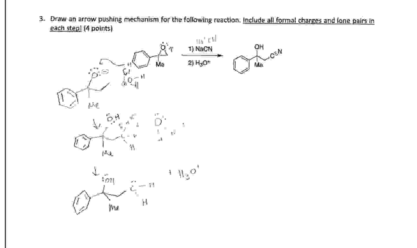 Solved Draw an arrow pushing mechanism for the following | Chegg.com