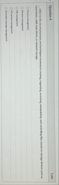 Solved Question 41 ﻿pts_refers to the set of processes and | Chegg.com