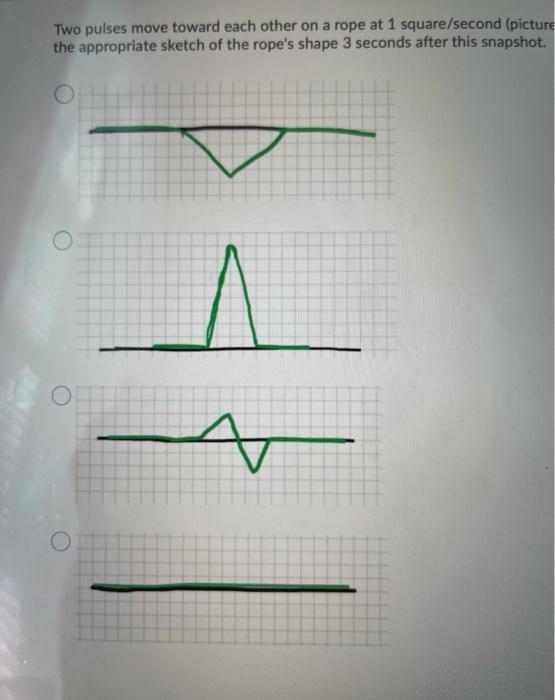 Solved Question 30 (3 points) Two pulses move toward each | Chegg.com Solved Question 30 (3 points) Two pulses move toward each | Chegg.com