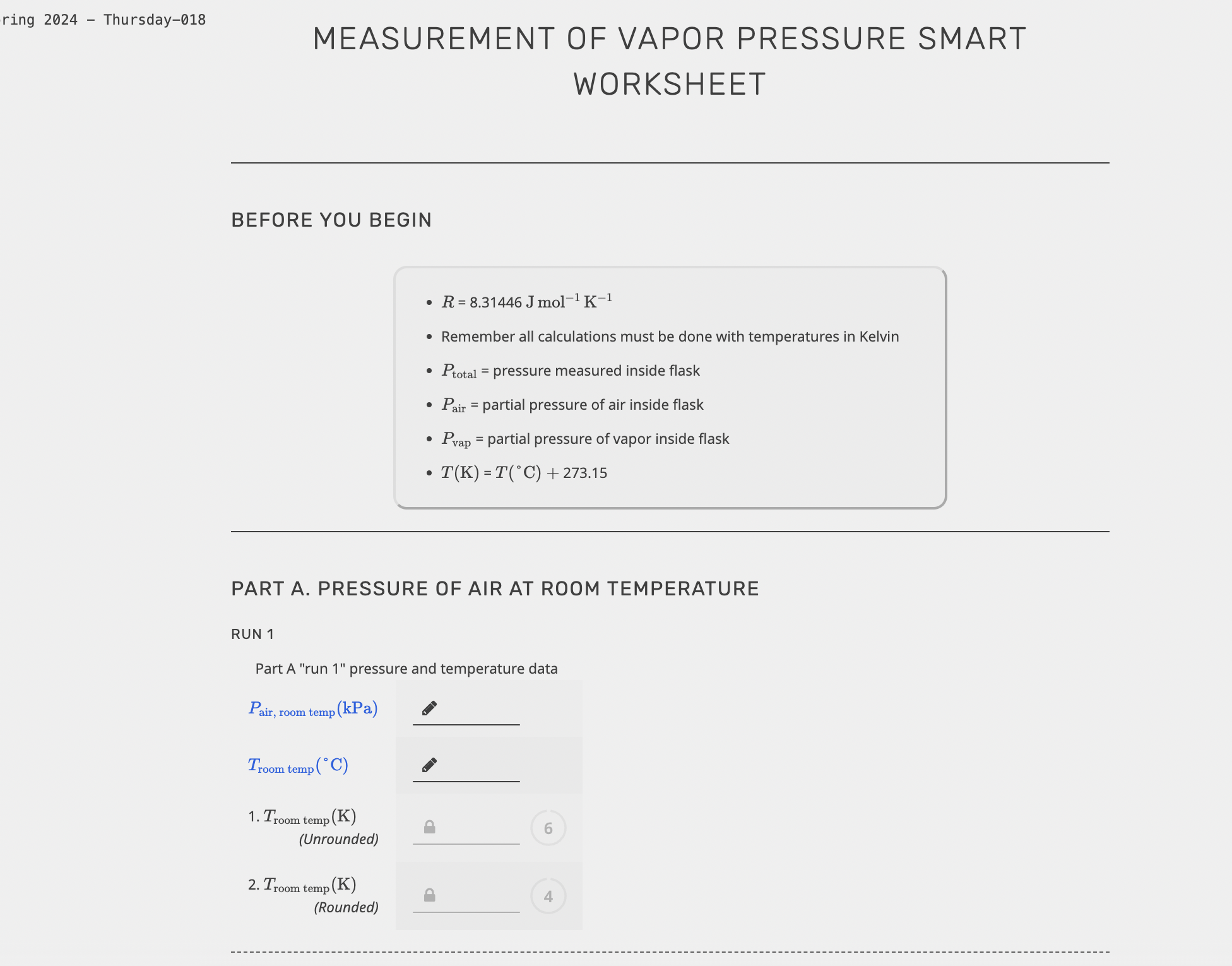 GRAPH DATAPart B slope calculation (calculated in | Chegg.com