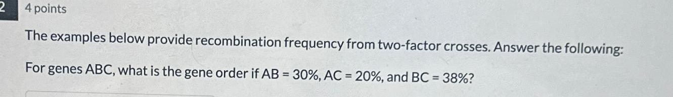 Solved 4 ﻿pointsThe examples below provide recombination | Chegg.com