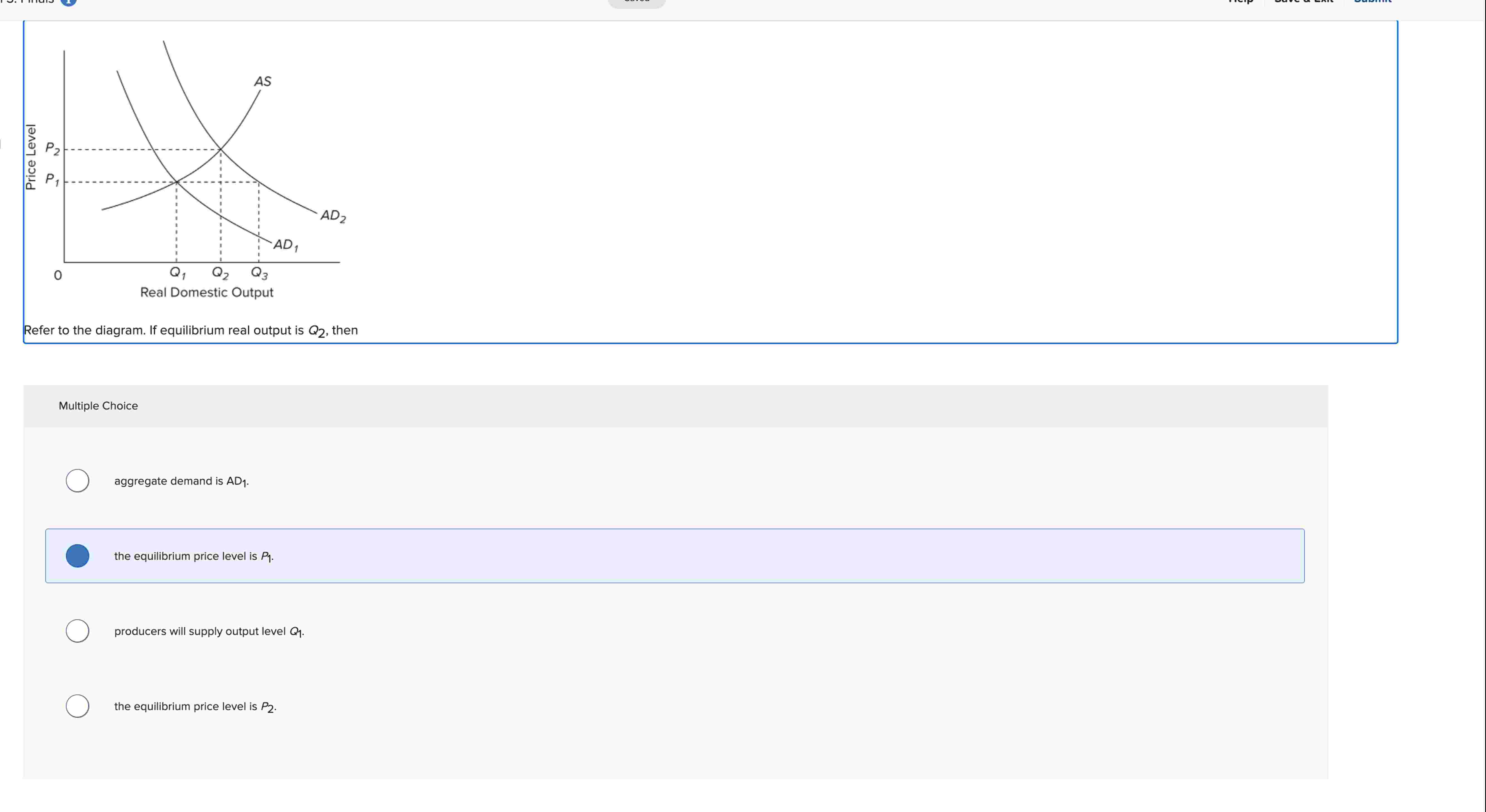 Solved 11.Refer to ﻿the diagram. If ﻿equilibrium real output | Chegg.com