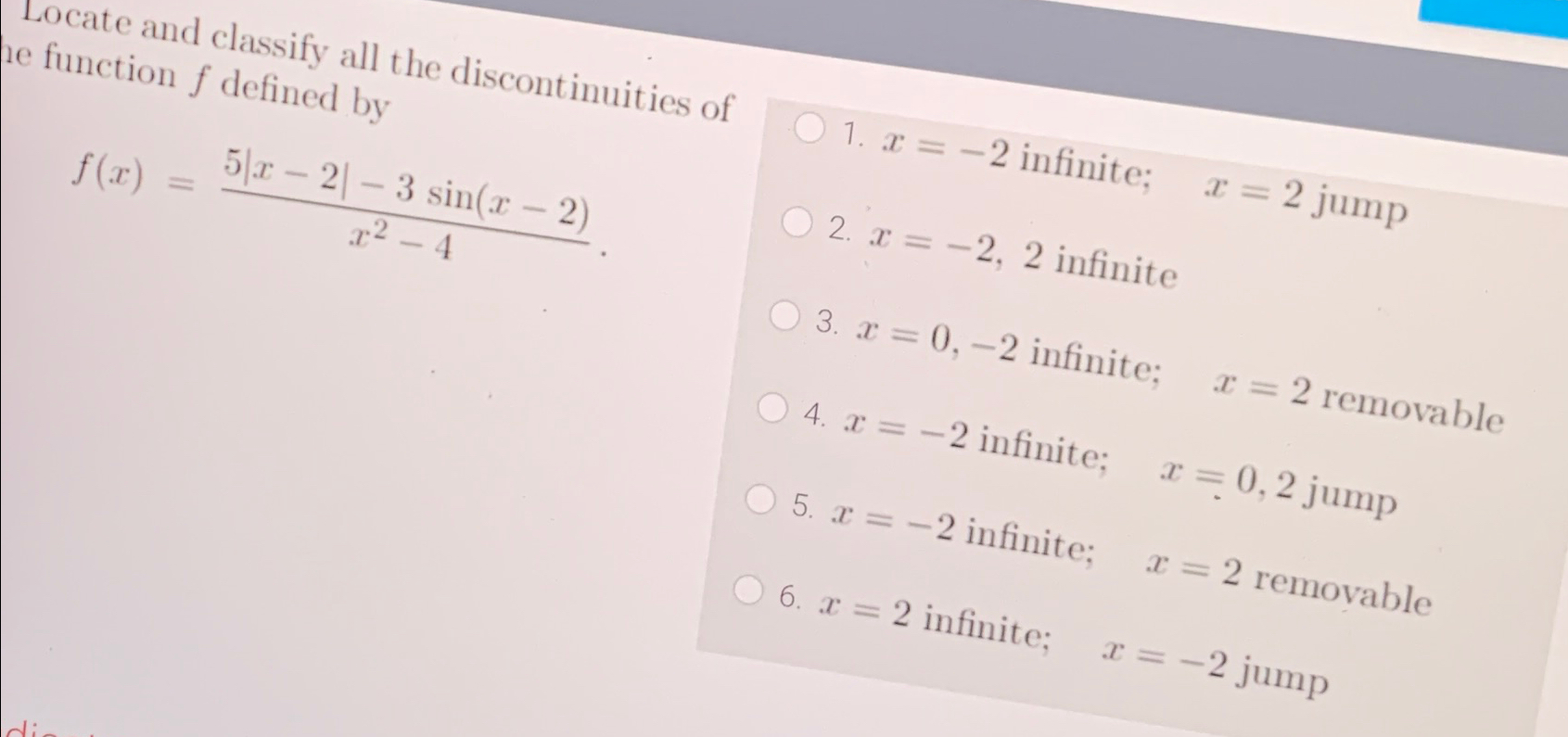 Solved Locate and classify all the discontinuities of le | Chegg.com