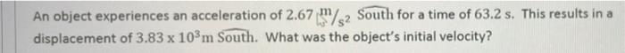 Solved An object experiences an acceleration of 2.67 m/s2 | Chegg.com