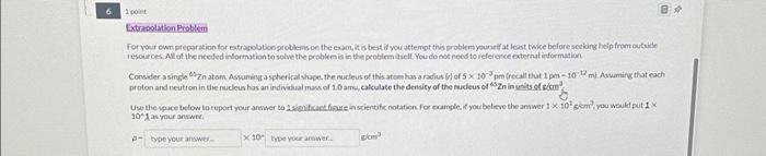 Solved Extrapolation Problem 10 : 1 as rour anwer. | Chegg.com