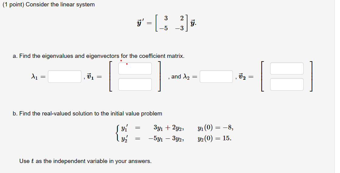 Solved b. ﻿Find the real-valued solution to the initial | Chegg.com