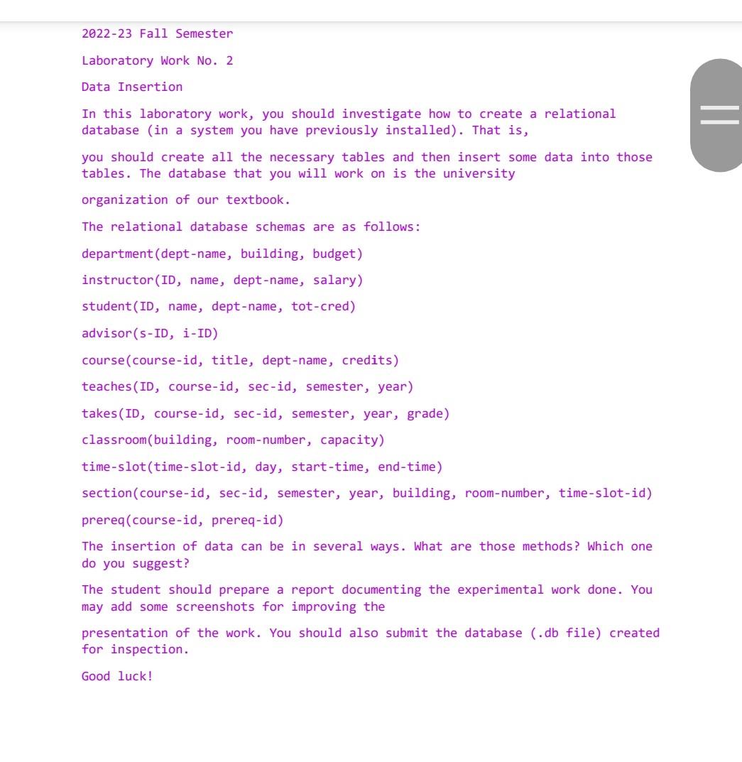 COMP337 Database Management Systems 2022-23 Fall | Chegg.com