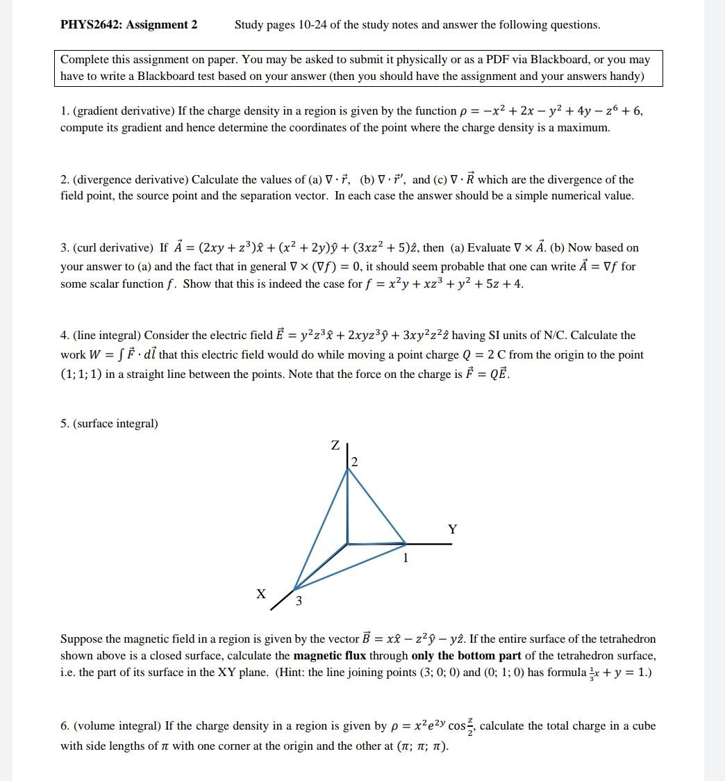 Solved PHYS2642: Assignment 2 Study pages 10-24 of the study | Chegg.com