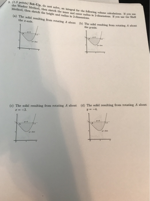 Solved 3 15 Points Set Up Do Not Solve An Integral For 8307