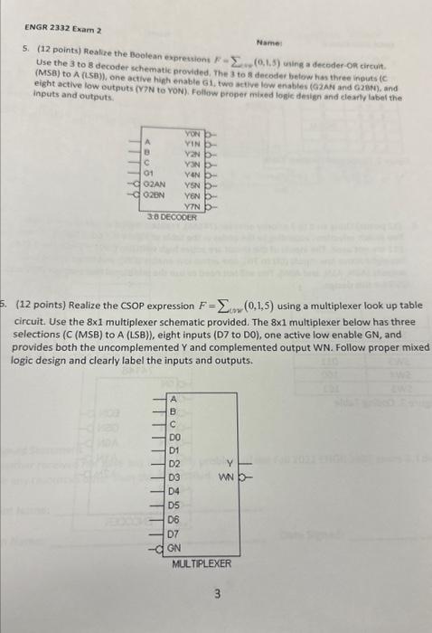 Solved 5. (12 points) Realize the Boolean expretciont | Chegg.com
