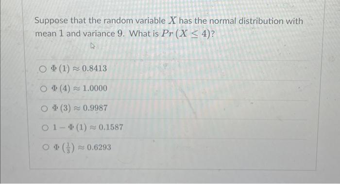 Solved Suppose that the random variable X1 has the normal | Chegg.com