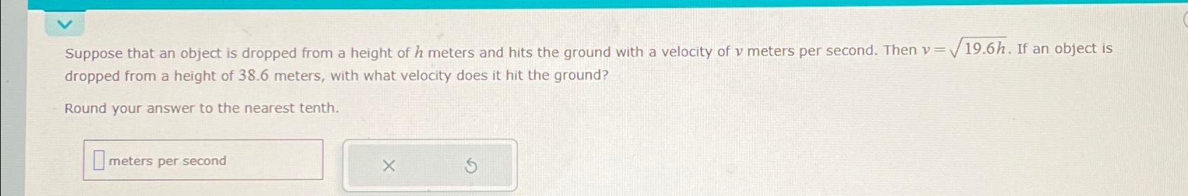 Solved Suppose that an object is dropped from a height of h | Chegg.com