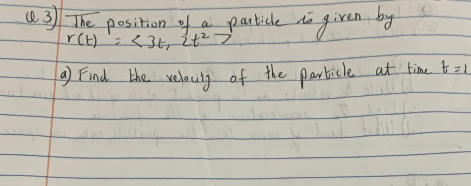 Solved Q3 ﻿the Position Of A Particle Is Given By