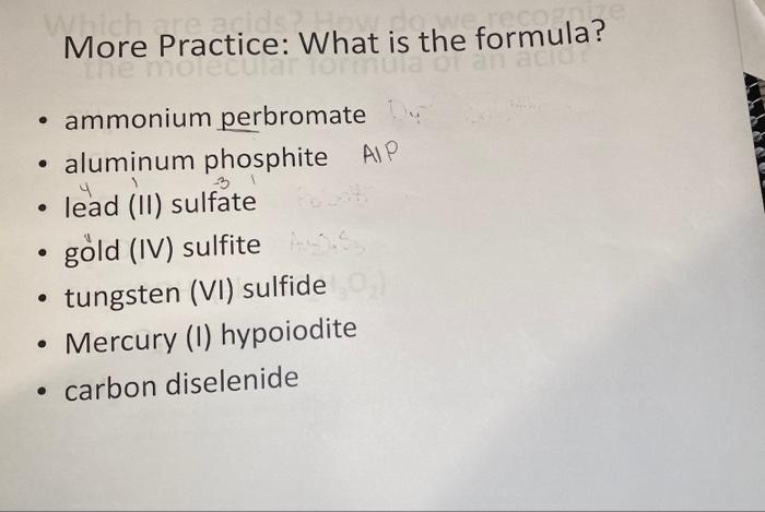 Solved what are the formulas? Ex: Nickel (IV) Chloride is | Chegg.com