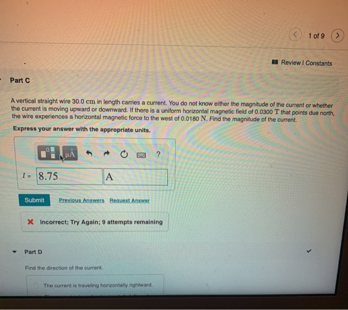 Solved Review | Constants Part C A vertical | Chegg.com