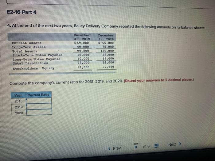Solved Required information E2-16 (Algo) Analyzing the | Chegg.com