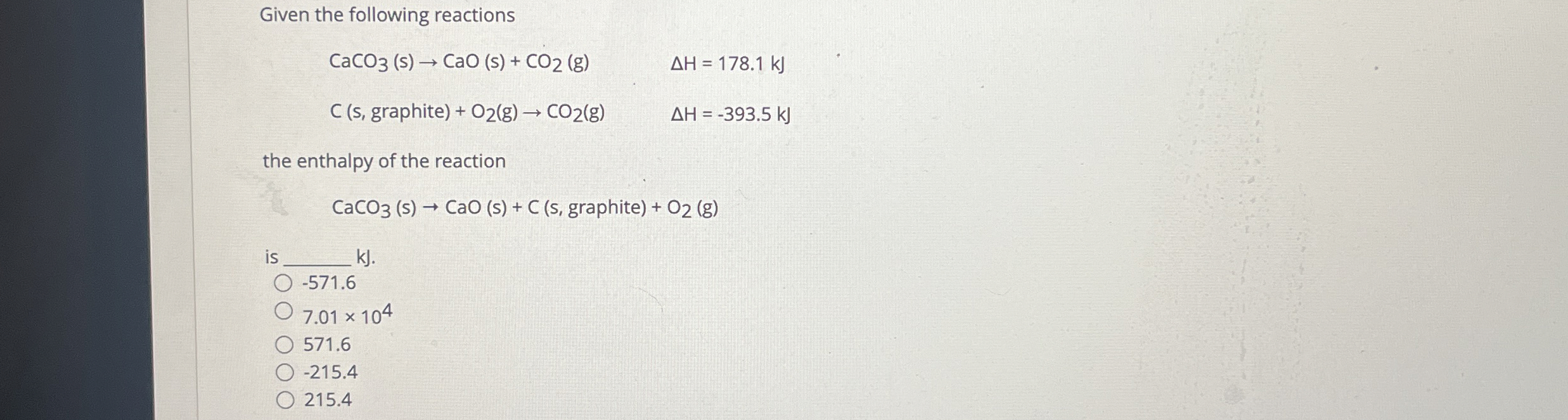 Solved Given the following | Chegg.com