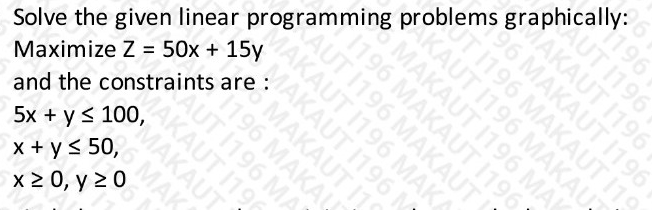 Solved Solve the given linear programming problems | Chegg.com Solved Solve the given linear programming problems | Chegg.com