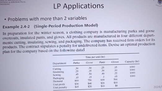 LP ApplicationsProblems with more than 2 | Chegg.com