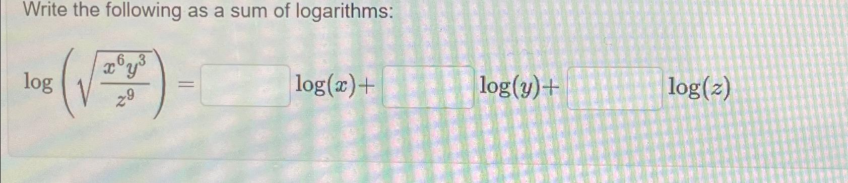 Solved Write the following as a sum of | Chegg.com