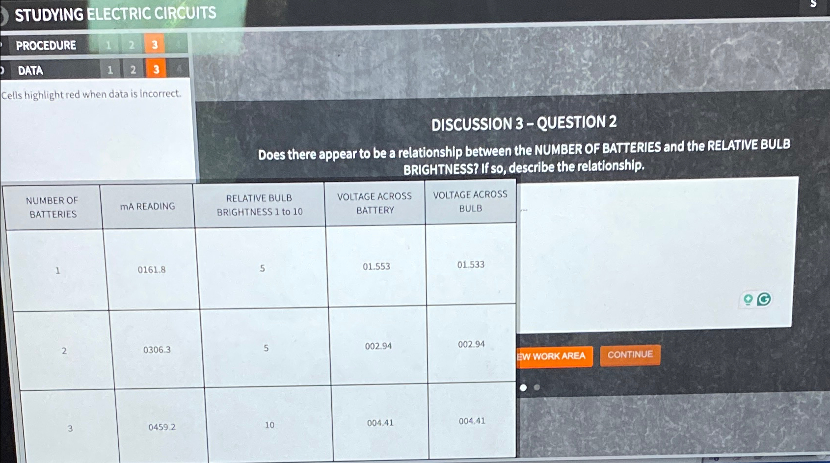 Solved STUDYING ELECTRIC CIRCUITSPROCEDURE123DATA123Cells | Chegg.com