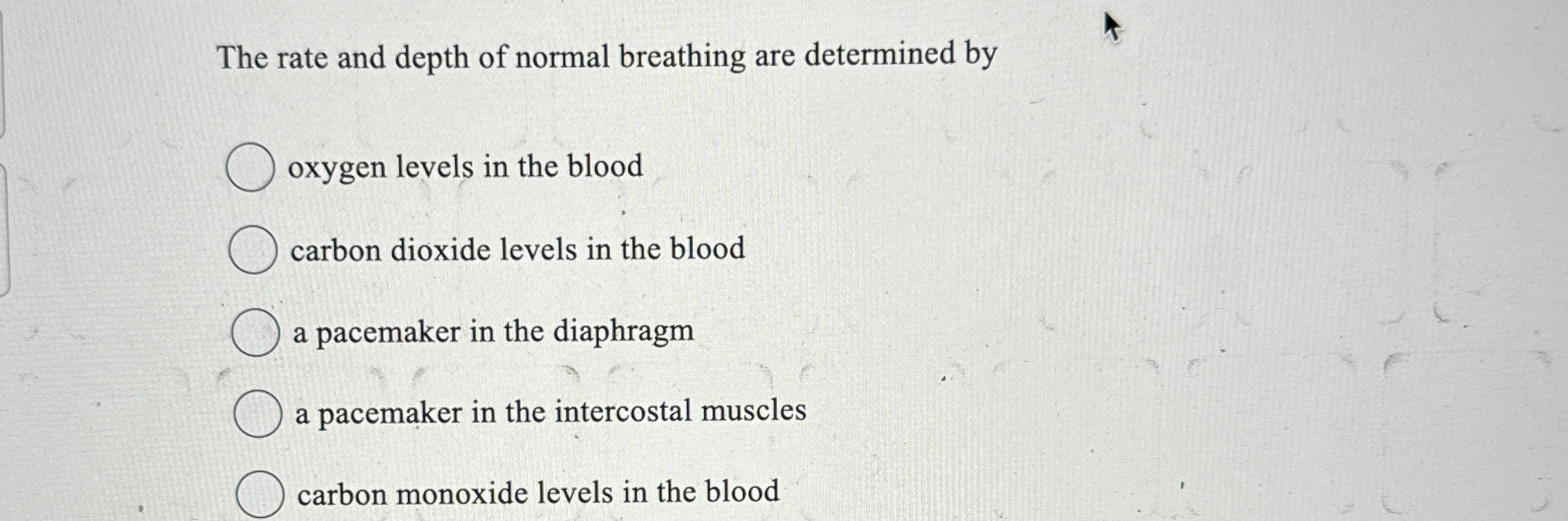 Solved The rate and depth of normal breathing are determined | Chegg.com