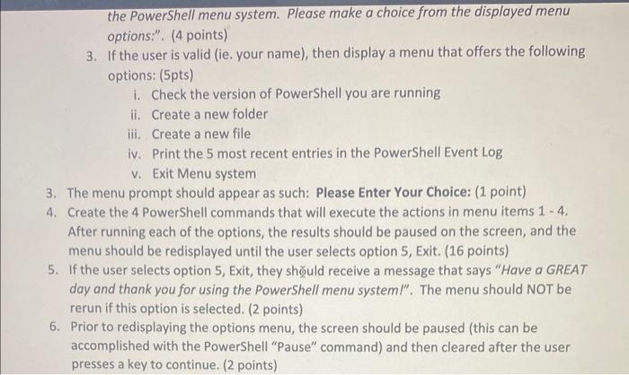 Solved 1 Create A Powershell Script Named Xxscript Where Xx 6830