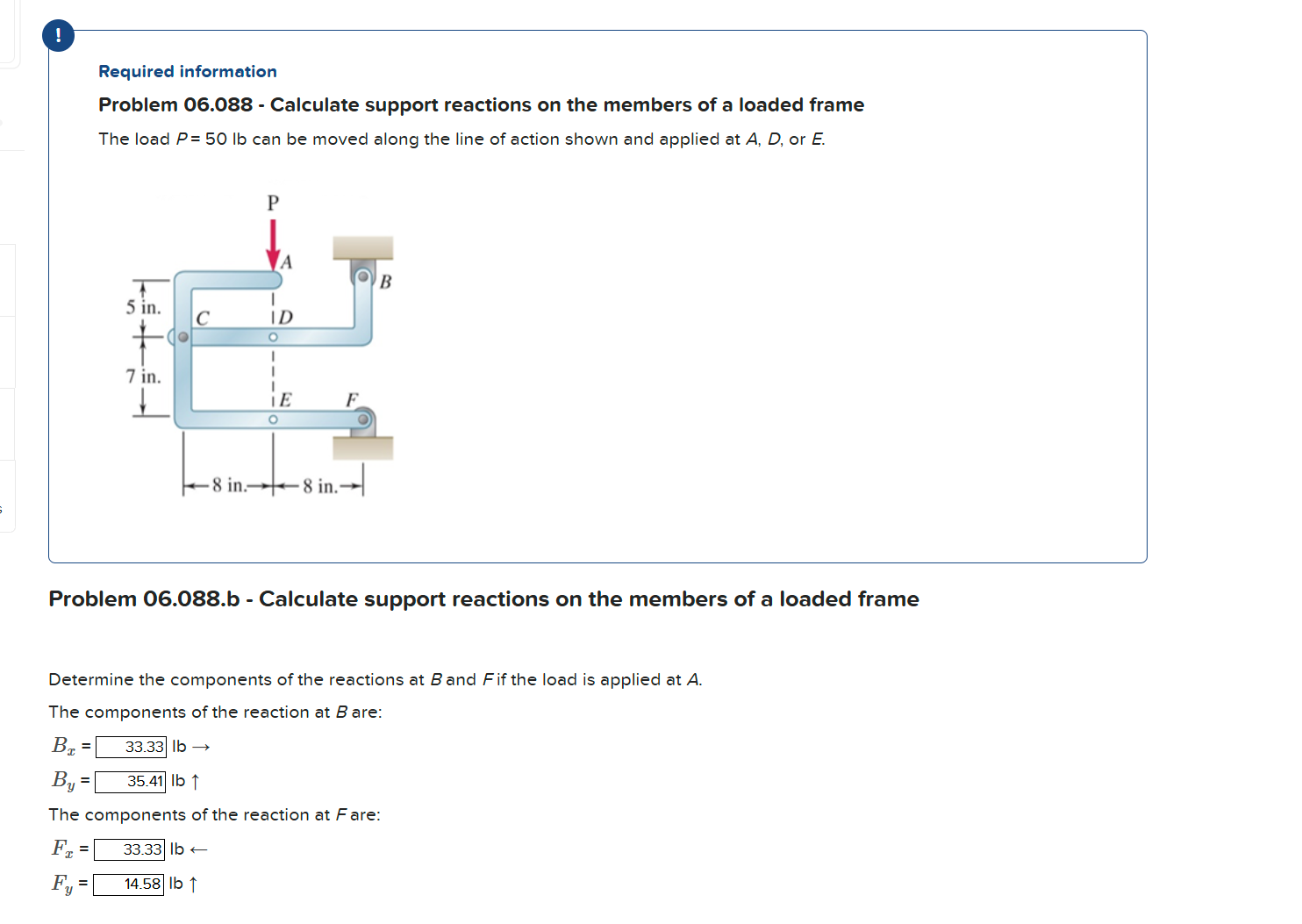 Solved by an EXPERT Required informationProblem 06.088 - ﻿Calculate | Chegg.com
