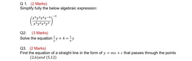 Solved Q1. (2 Marks) Simplify fully the below algebraic | Chegg.com Solved Q1. (2 Marks) Simplify fully the below algebraic | Chegg.com