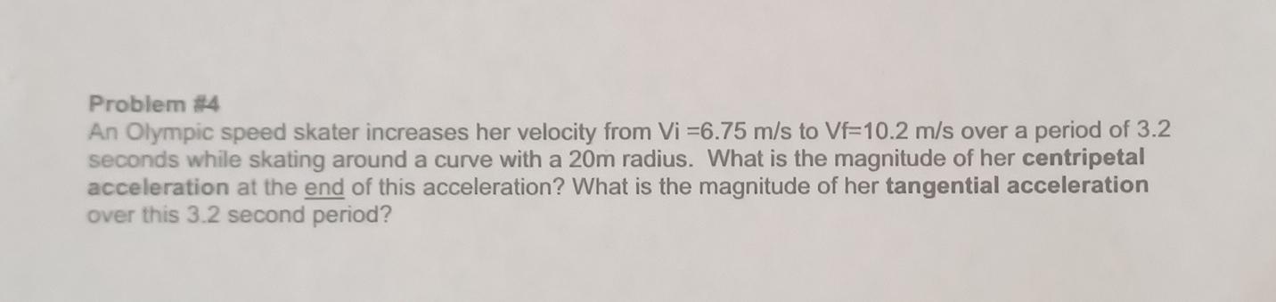 Solved Problem 14 An Olympic speed skater increases her | Chegg.com