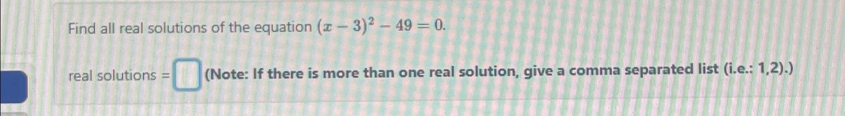 Solved Find all real solutions of the equation | Chegg.com