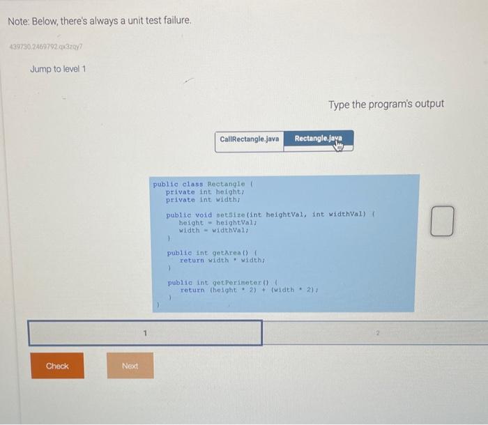 Solved Note: Below, there's always a unit test failure. | Chegg.com