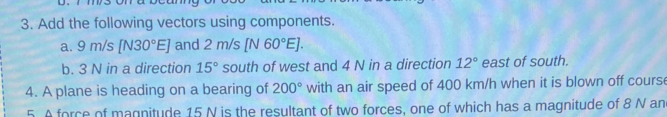 Solved Add the following vectors using | Chegg.com