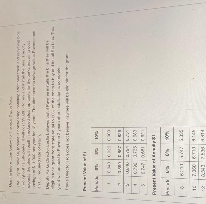 Solved Use the information below for the next 2 questions. | Chegg.com