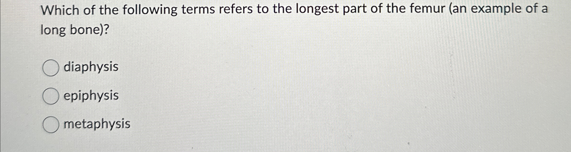 Solved Which of the following terms refers to the longest | Chegg.com