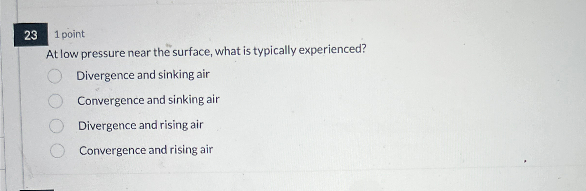 Solved 23 1 ﻿pointAt low pressure near the surface, what is | Chegg.com