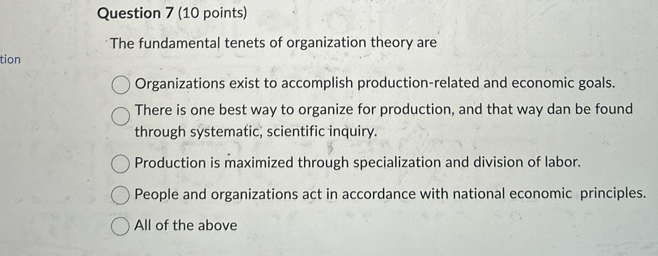 Solved Question 7 (10 ﻿points)The fundamental tenets of | Chegg.com