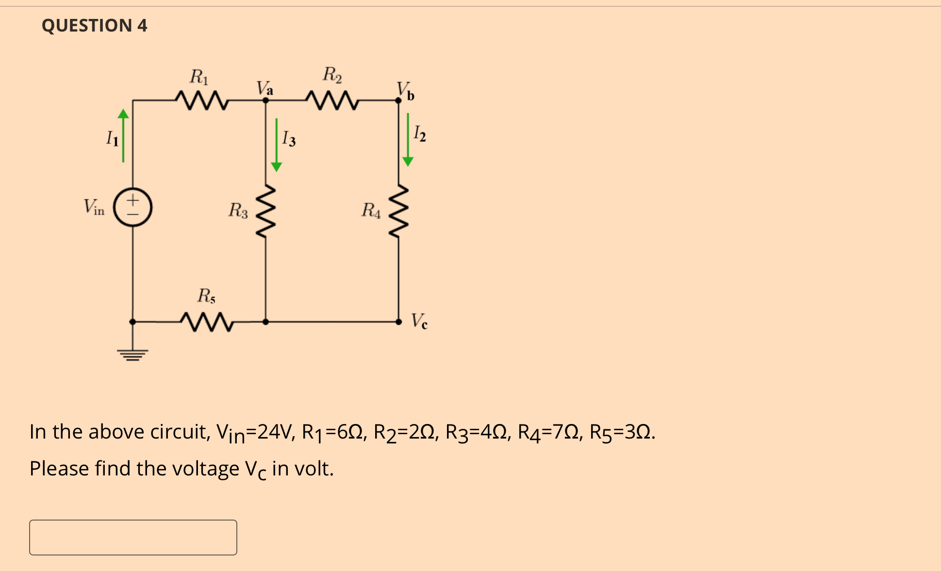 Solved QUESTION 4In the above circuit, | Chegg.com