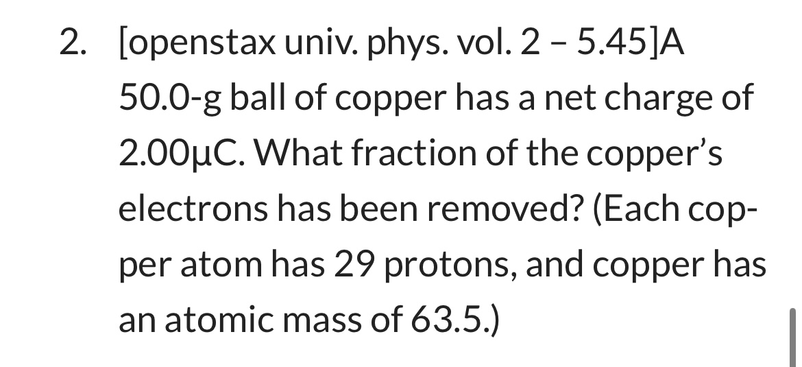 Solved [openstax univ. phys. ﻿vol. 2-5.4550.0-g ball of | Chegg.com