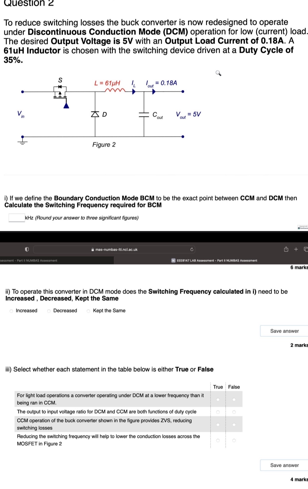 Solved QuestIon 2To reduce switching losses the buck | Chegg.com