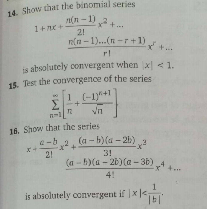 Solved 14. Show that the binomial series | Chegg.com