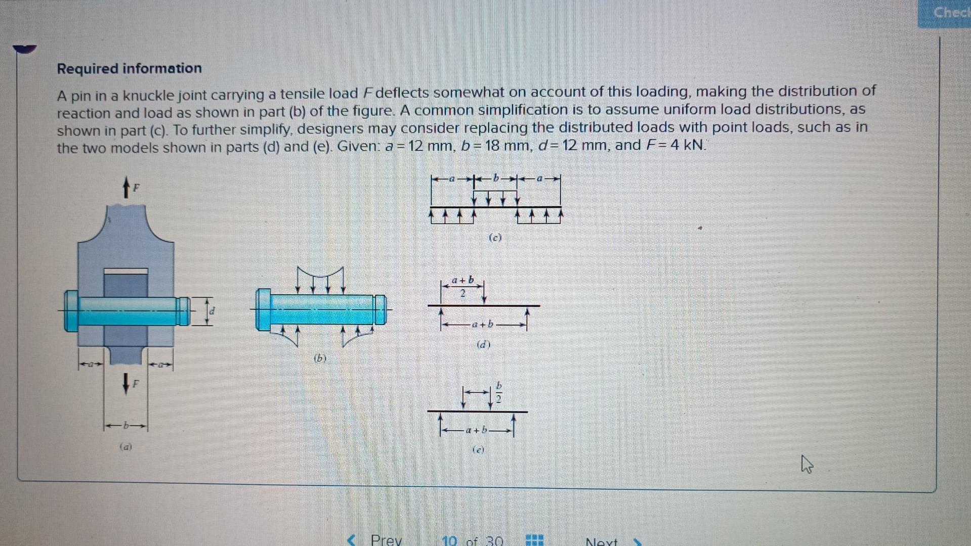 Solved Required information A pin in a knuckle joint | Chegg.com