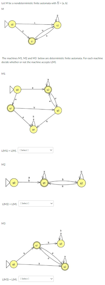 Solved Let M be A Nondeterministic Finite Automata With