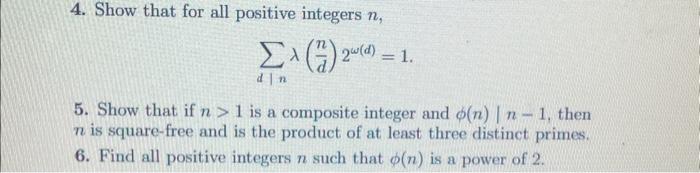 Solved 4. Show that for all positive integers n, | Chegg.com