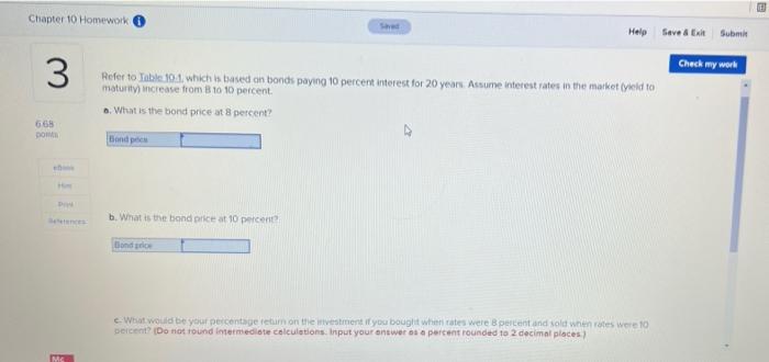 Solved Chapter 10 Homework ht Help Save & Exit Submit Check | Chegg.com