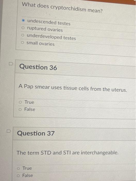 Solved A Pap smear uses tissue cells from the uterus. True | Chegg.com