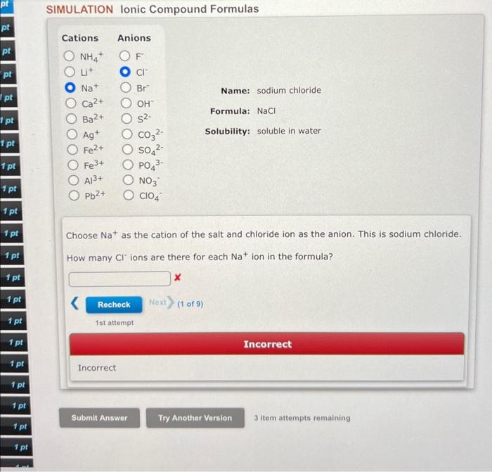 Solved SIMULATION Ionic Compound Formulas Cations Anions | Chegg.com
