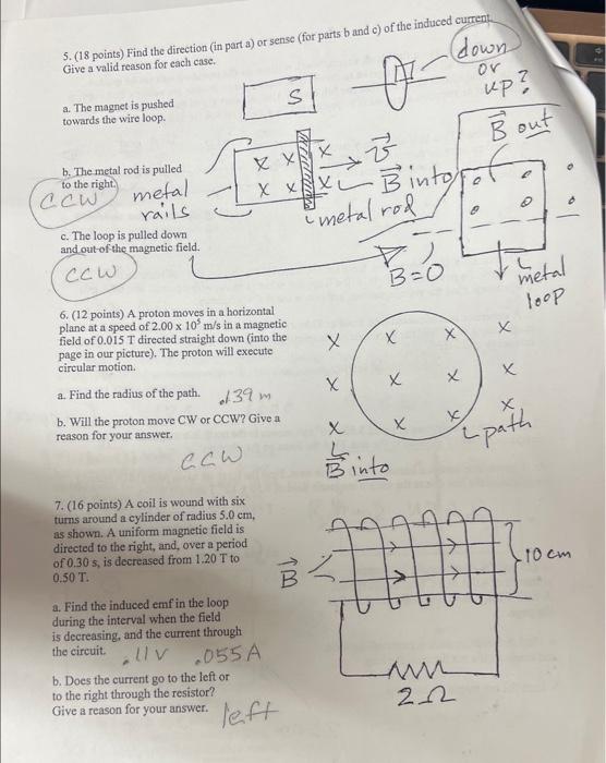 5. ( 18 points) Find the direction (in part a) or | Chegg.com