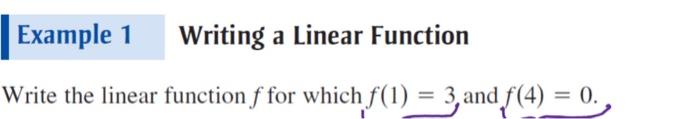 Solved Writing A Linear Function Write The Linear Function F